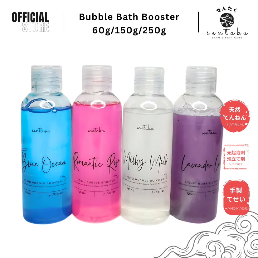 🌸SENTAKU🌸100% Handmade Bubble bath booster for Bubbly bath Liquid foam ...