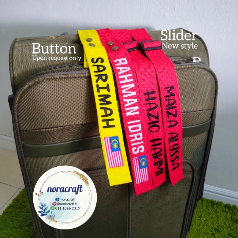 Luggage Tag Sulam | Luggage Tag Umrah Haji Travel Tag Tag Nama Beg ...
