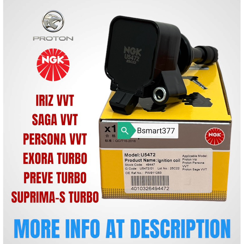 Proton ngk original plug coil iriz saga persona VVT/exora preve suprima ...