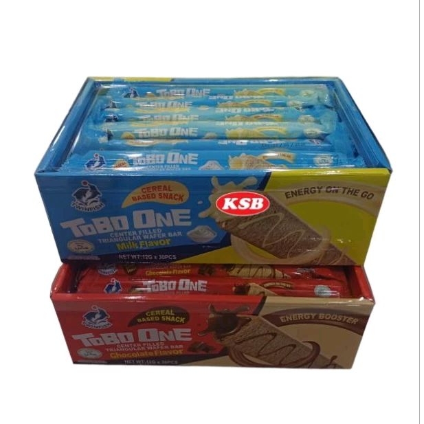 【12g x 30pcs】Twinfish Tobo one Center Filled Triangular Wafer Bar Milk ...