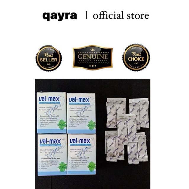 Val-Max Concentrated Denture / Retainer Cleaner (20 Packet) | Shopee ...