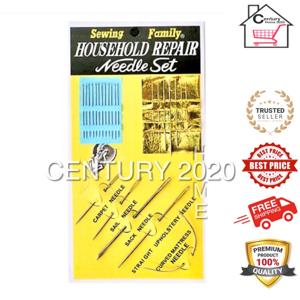 Hand Sewing Needle Set Repair Needle Straight & Curved Needle Kit 25pcs ...