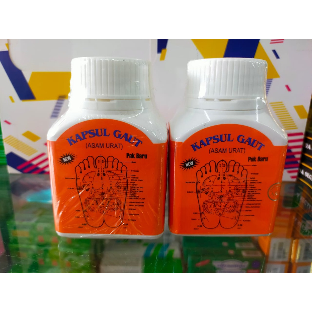 Capsule / Kapsul Gaut ( Asam Urat ) Isi 60 Biji Botol Oren Asli ...