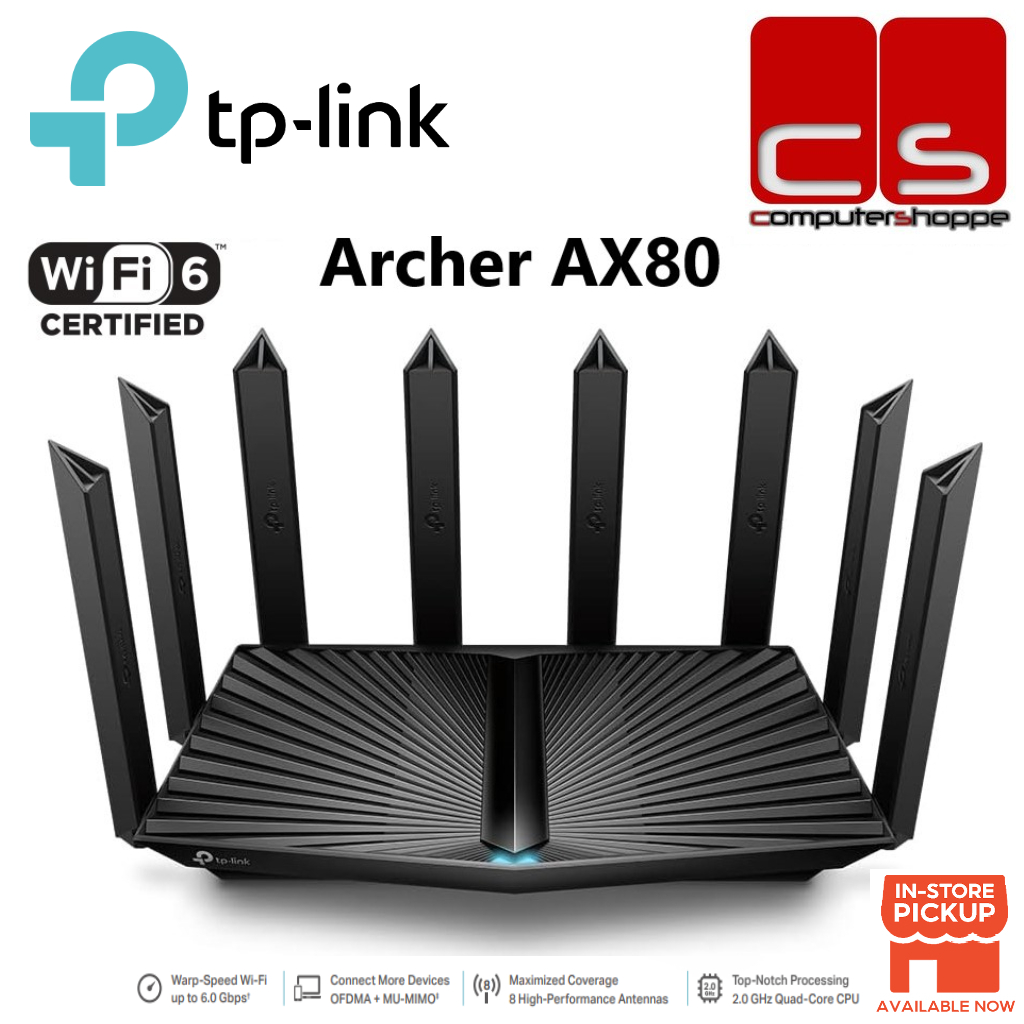 TP-Link Archer AX80 AX6000 Dual-Band 8-Stream Wi-Fi 6 Router | Shopee Malaysia
