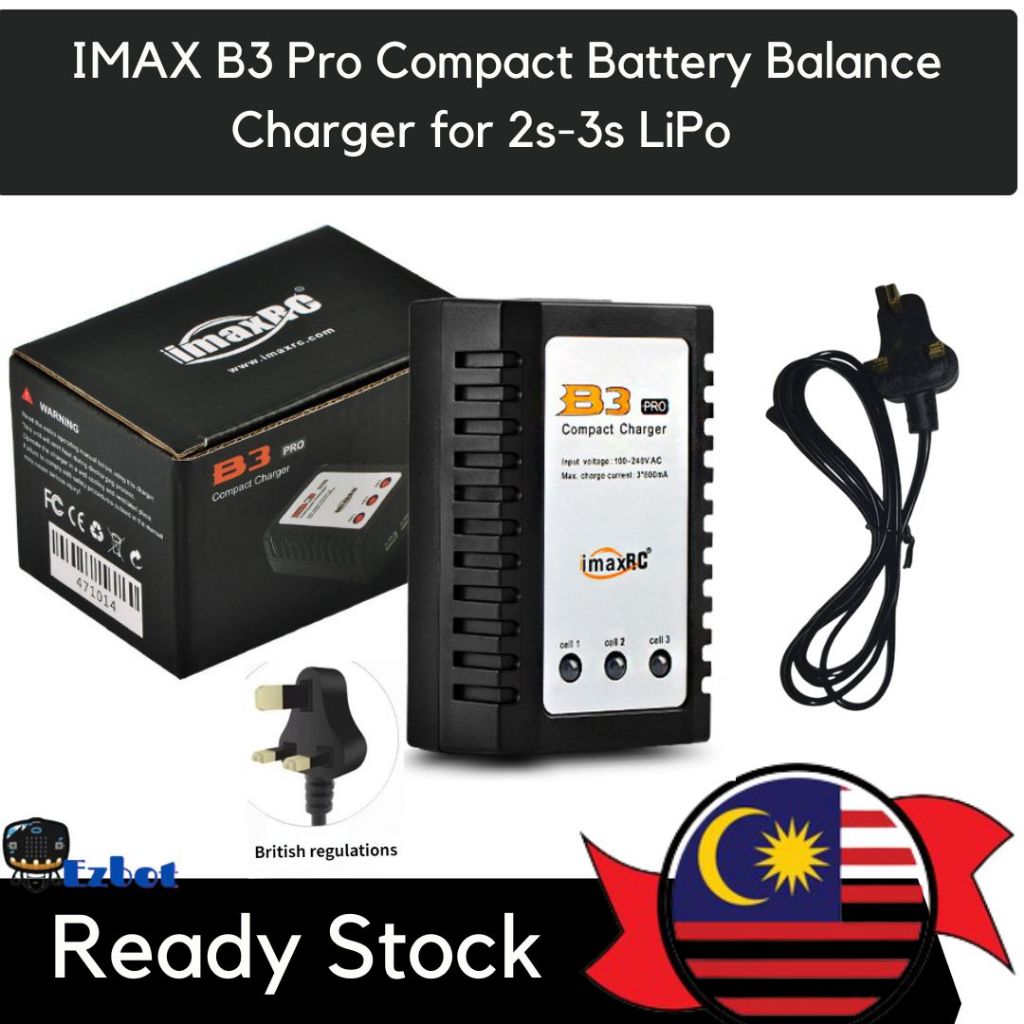 Ready Stock IMAX B3 Pro Compact Battery Balance Charger for 2s-3s LiPo ...