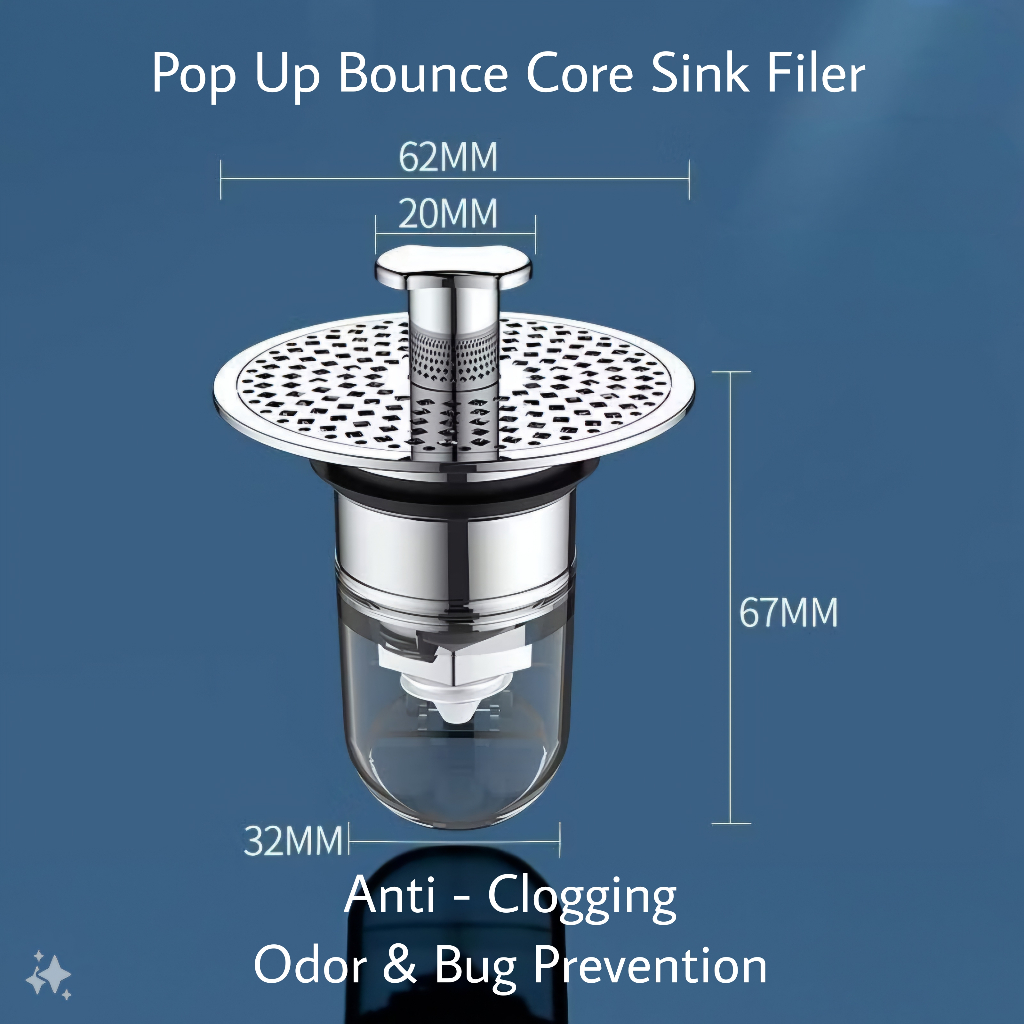 Bounce Core Wash basin Leak Plug Filter Drainer Insect Proof | Shopee ...