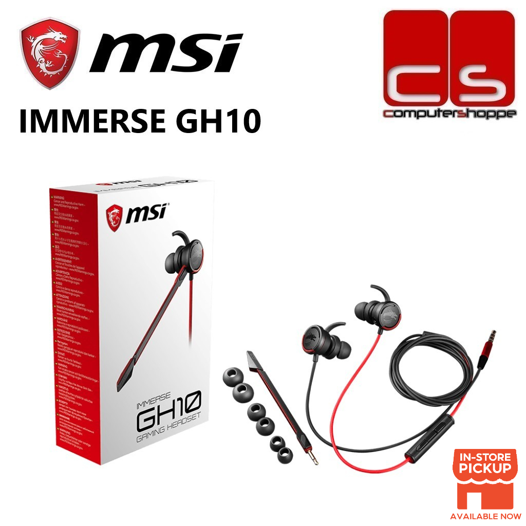 MSI IMMERSE GH10 In-Ear Gaming Earbuds | Shopee Malaysia