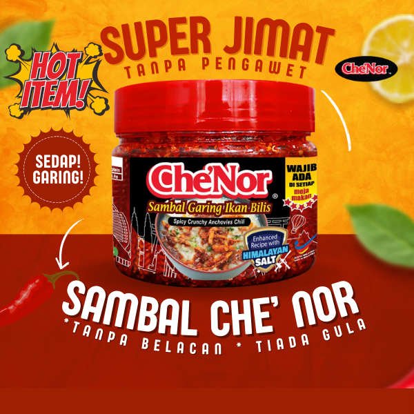 💥 Hot Item 💥 100% Original Che Nor sambal garing ikan bilis rangup dan ...
