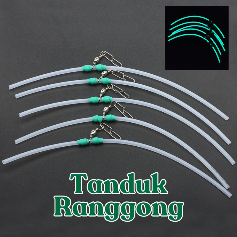 【KTE】 25cm Luminous Tanduk Ranggong Bottom Fishing Perambut Pancing ...