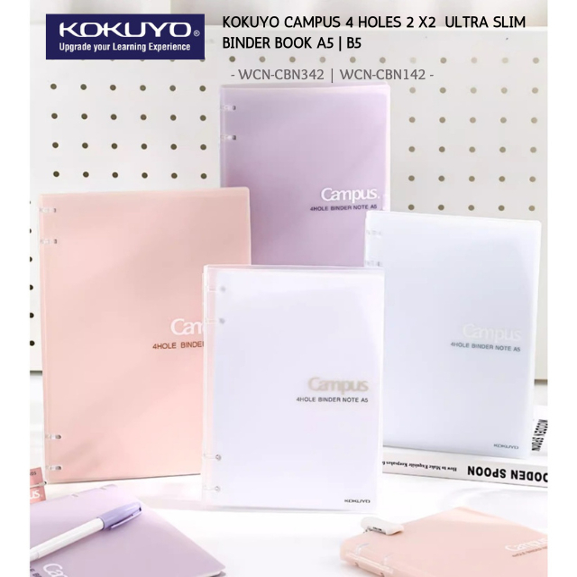 Kokuyo Campus 4 Holes Ultra Slim Binder Notebook A5/B5 WCN-CBN342/WCN-CBN142 | Shopee Malaysia