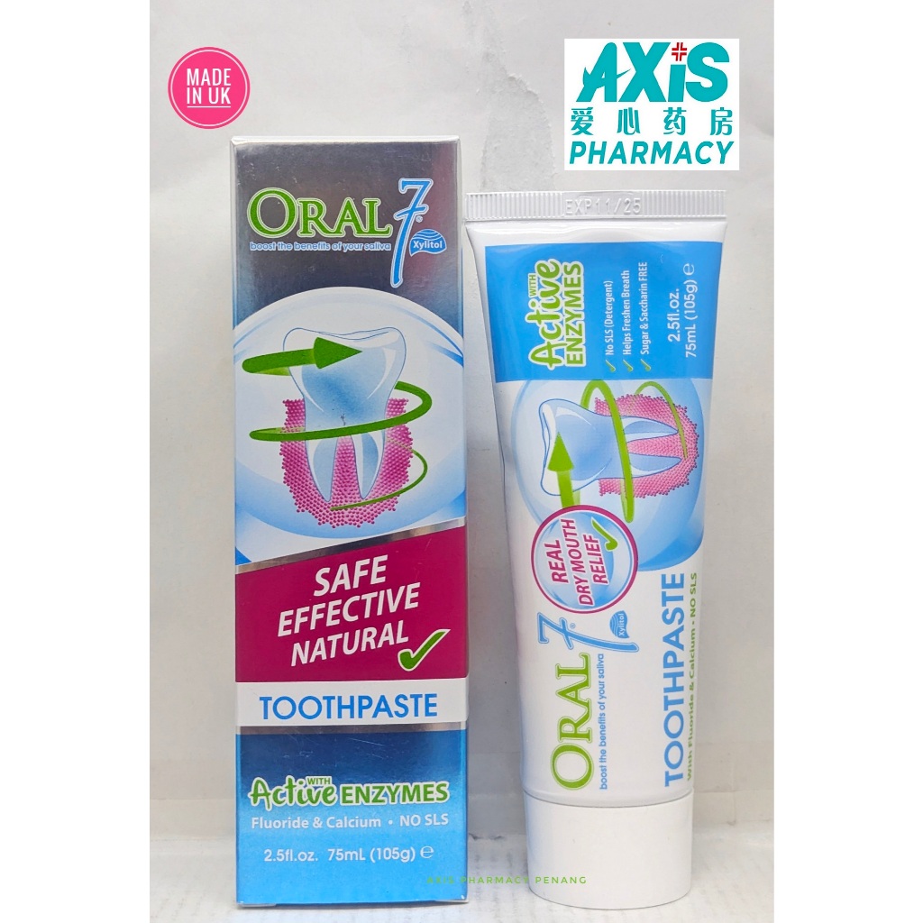 ORAL 7 TOOTHPASTE WITH ACTIVE ENZYMES FLUORIDE AND CALCIUM (NO CLS ...