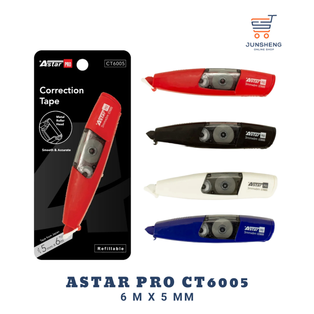[STATIONERY] ASTAR PRO CT6005 CORRECTION TAPE 6m x 5mm (REFILLABLE ...