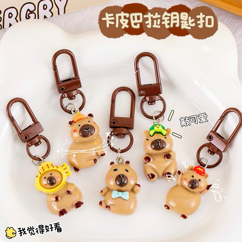 *UJV* Capybara Mini Keychain Cute Birthday Gift 卡皮巴拉可爱卡通迷你钥匙圈 | Shopee ...