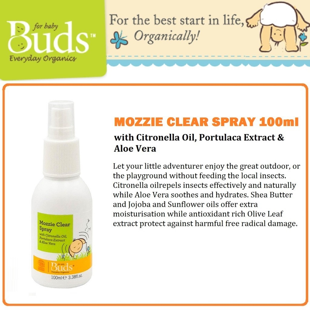 Buds Mozzie Clear Spray 100ml >>> Mosquito Repellent EXP: 02/2027 ...