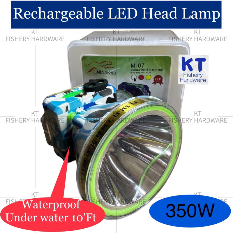 Waterproof 350W High Power Rechargeable LED Head Lamp M-09 / Head Light ...