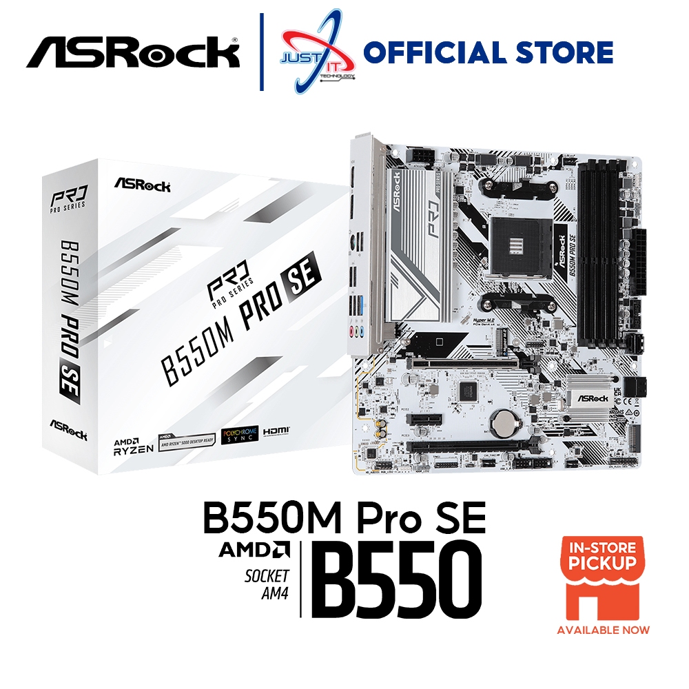 ASROCK B550M PRO SE AM4 MATX GAMING MOTHERBOARD COMBO 5500 / 5600G ...