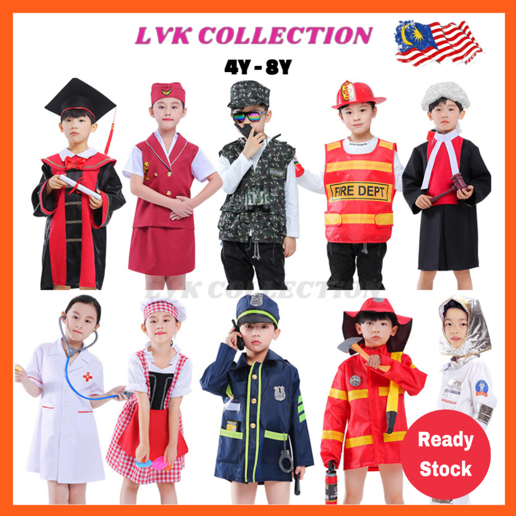 Malaysia [Ready Stock ]Kids Costume Career Occupation Costume Cosplay ...