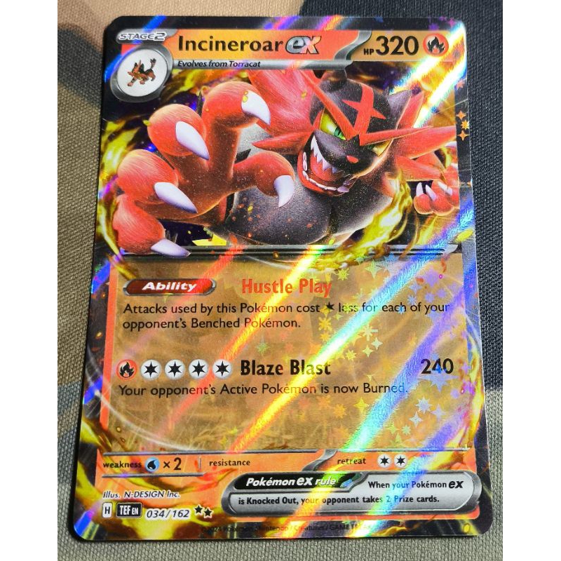 POKÉMON PTCG SV05: Temporal Forces 034/162 Incineroar ex | Shopee Malaysia