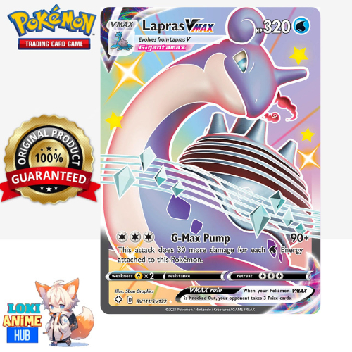 Original Lapras VMAX SV111/SV122 Shining Fates Shiny Vault Rare Pokemon ...