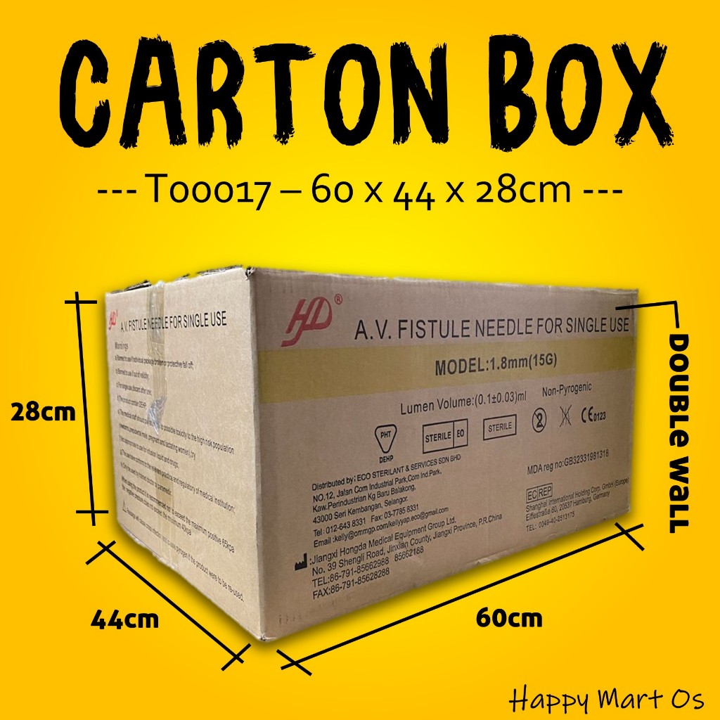 Big Carton Box 60 x 44 x 28 cm Kotak Pindah Rumah Moving House Large ...