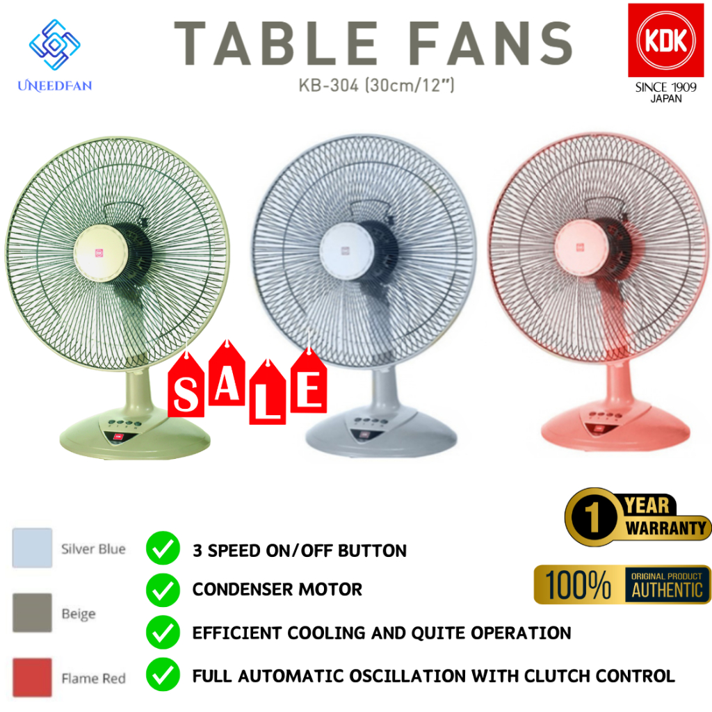 KDK Table Fan KB304 (30cm/12″) [BUBBLE WRAP] | Shopee Malaysia