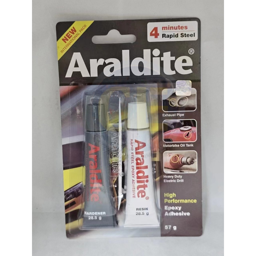 Araldite 4minutes Rapid Steel High Performance Epoxy Adhesive 57g ...