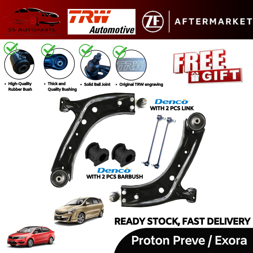 TRW Proton Exora, Preve Front Lower Arm Left & Right With Denco ...