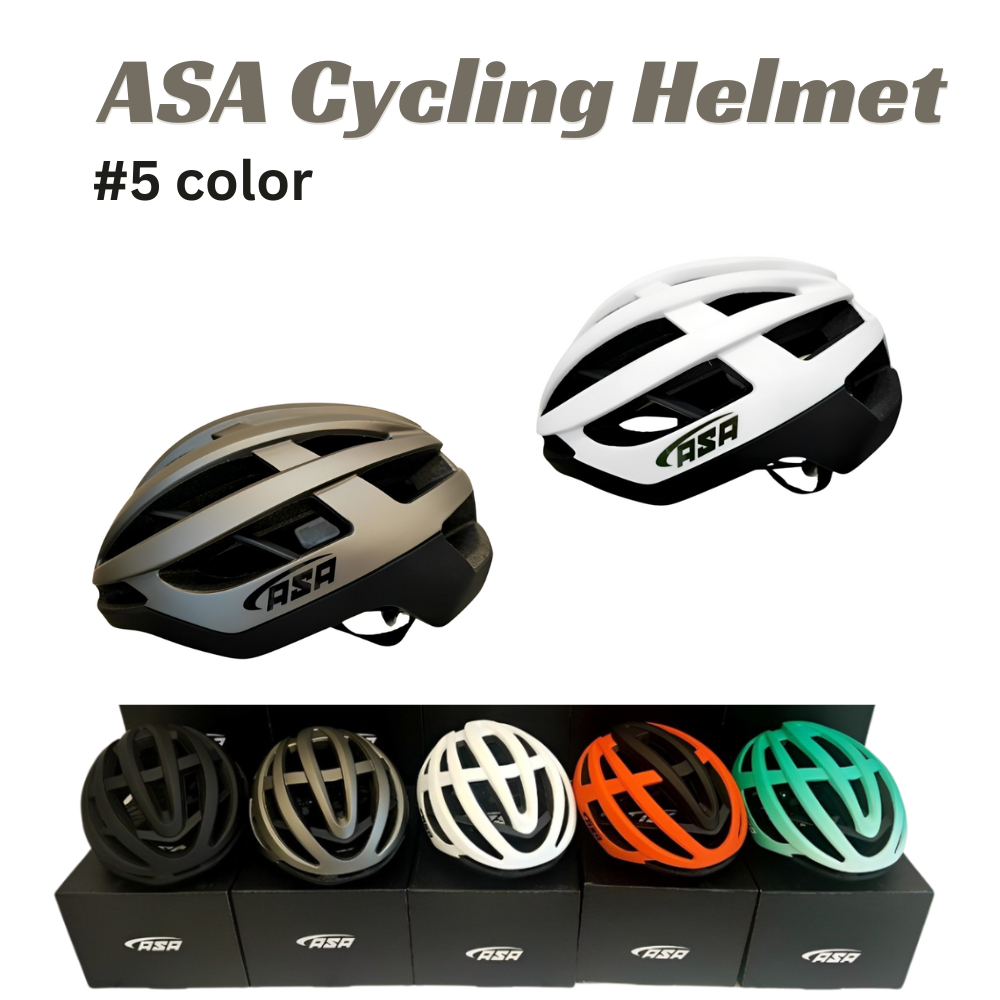 ASA Road MTB Cycling Helmet Grey White Orange Green Black Size M/L ...