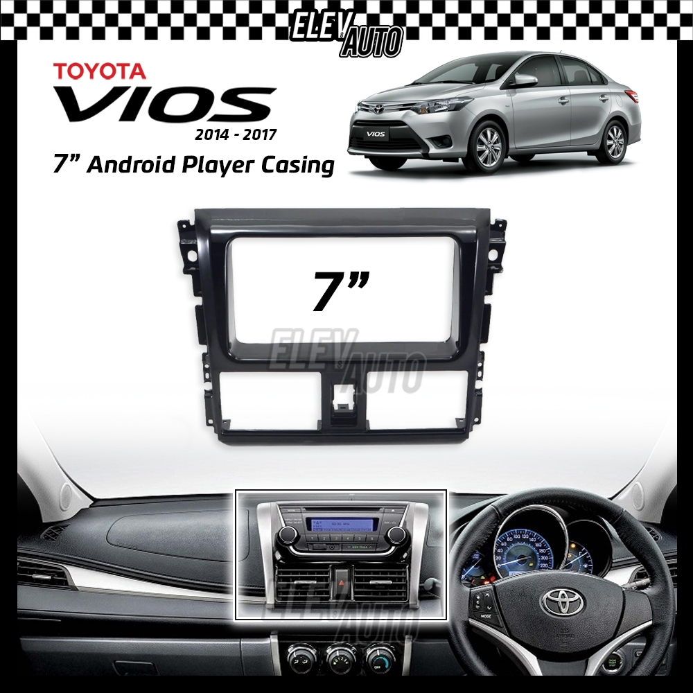 Toyota Vios 2014 - 2017 7" Android Player Casing Installation Dash Kit ...