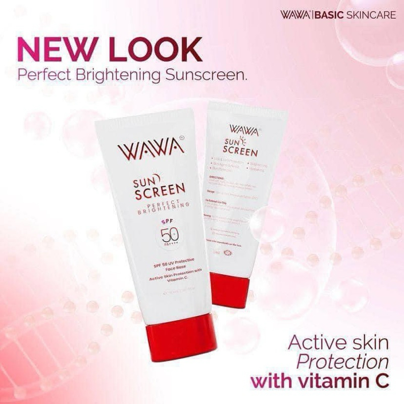 NEW 2024 WAWA FACE BRIGHTENING SUNSCREEN SPF 50 ORIGINAL HQ | Shopee ...