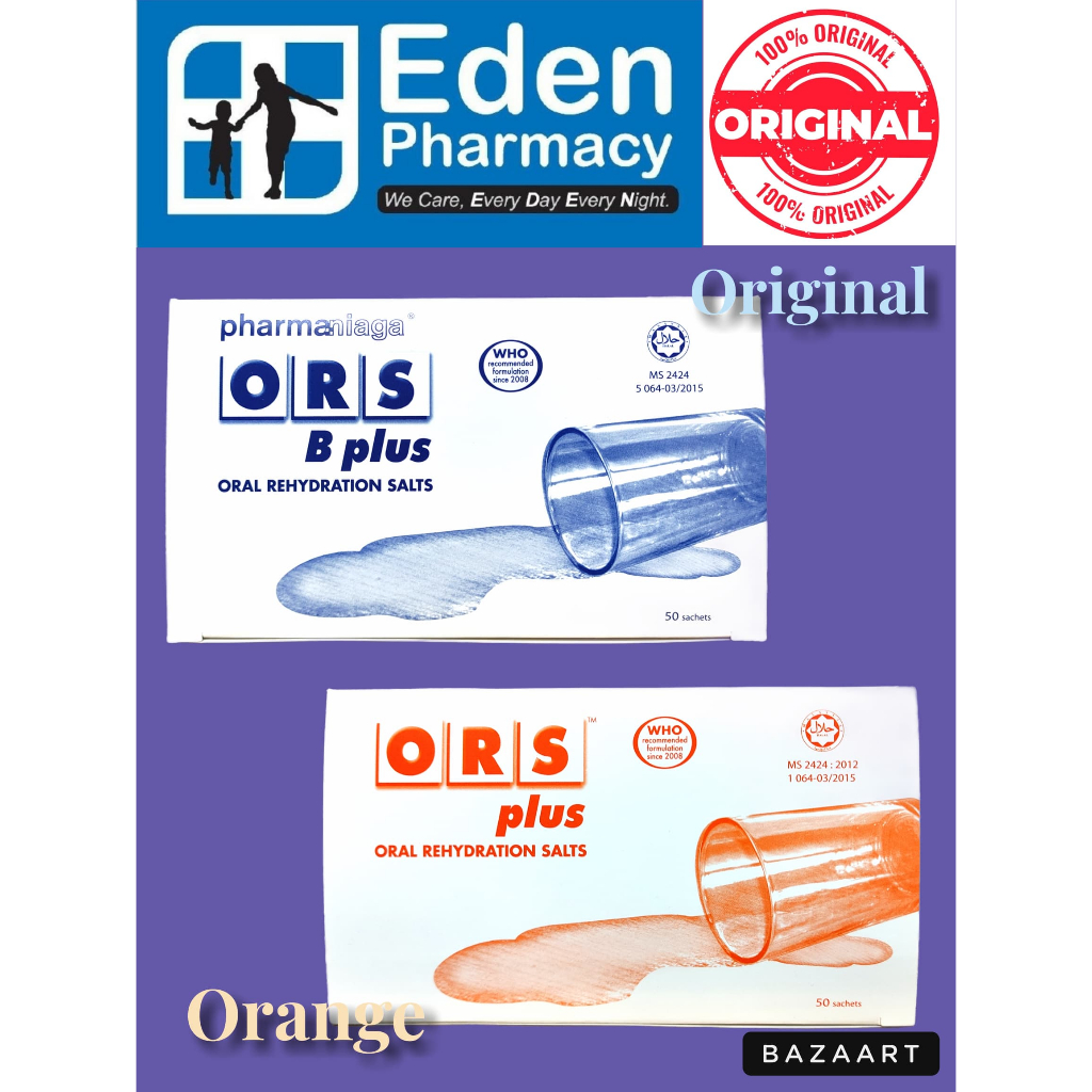 ORS B Plus Original / ORS Plus Orange [ Oral Rehydration Salt ] ( 13's ...