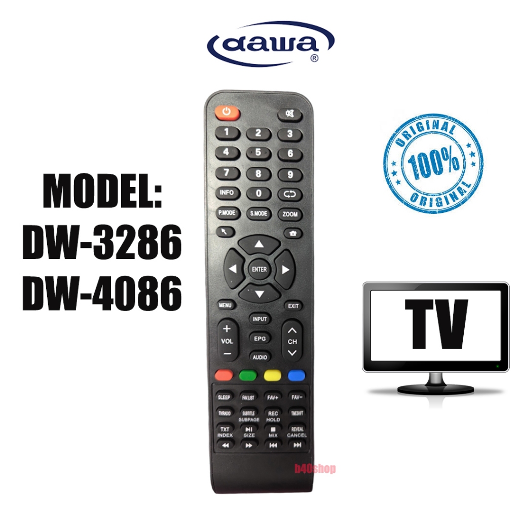 Original Dawa Basic LED TV Remote Control DW-3286 DW-4086 LED-2255UT ...