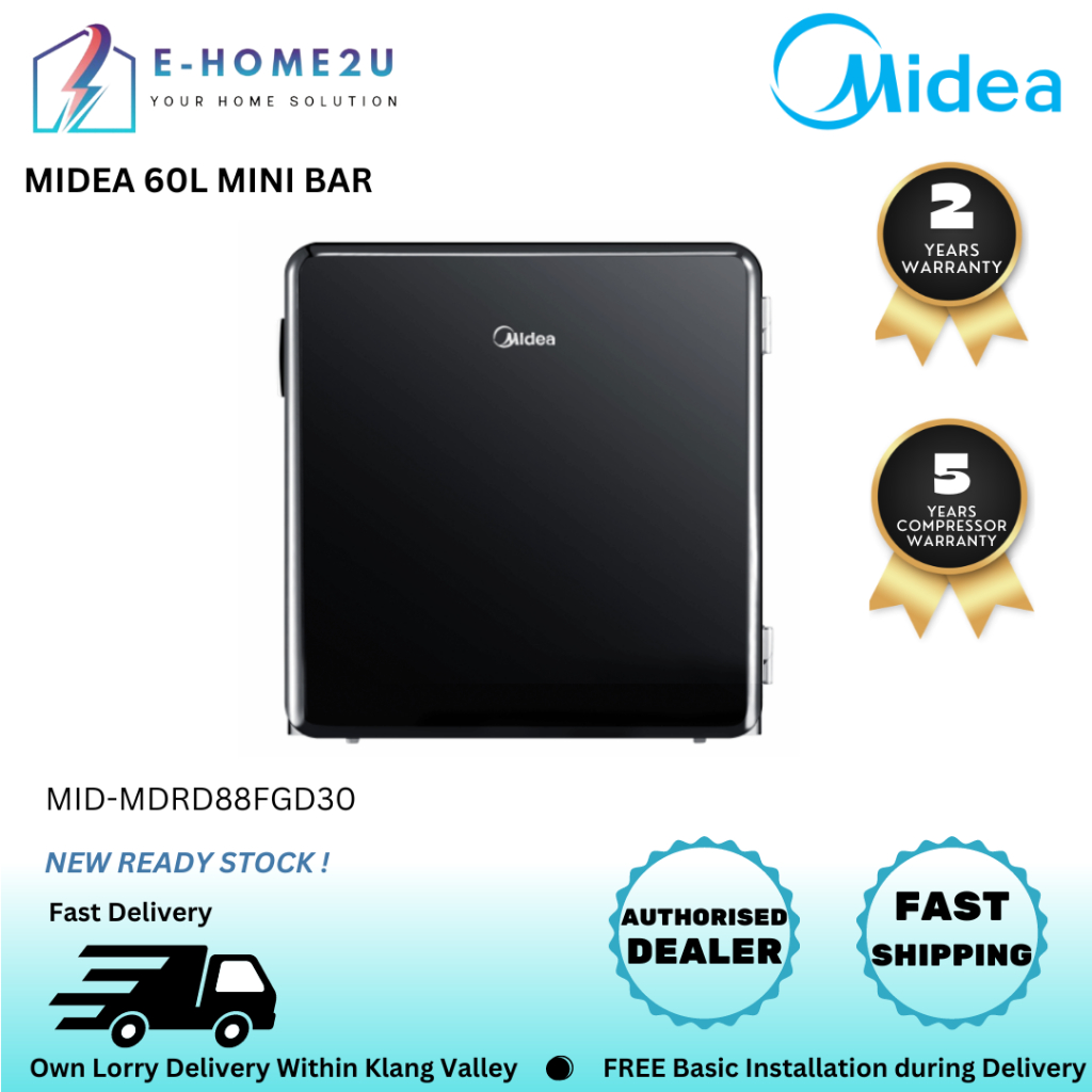 MIDEA (MID-MDRD88FGD30) 60L MINI BAR | Shopee Malaysia