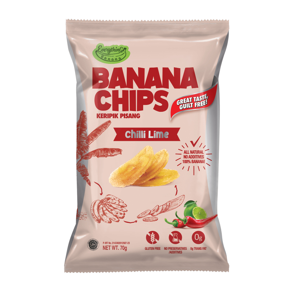 Everything Banana Chips Chili Lime (70g x 12 packets) | Shopee Malaysia