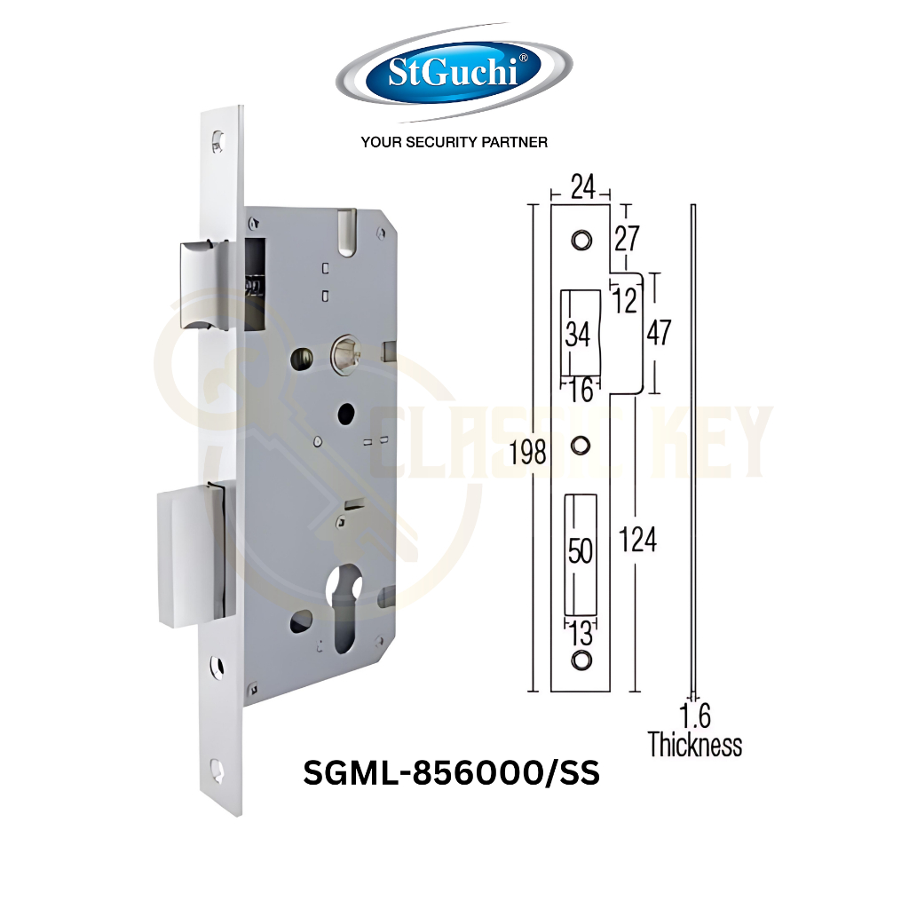 St Guchi Mortise Door Lock Lever Handle SIRIM Approved (SGLHR-101 ...
