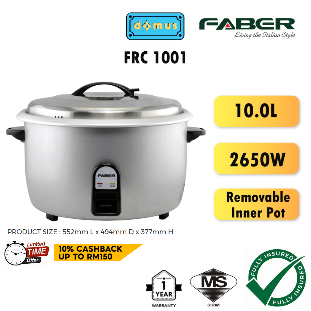 Faber Commercial Electric Rice Cooker 10L Periuk Nasi Elektrik Besar 10 ...