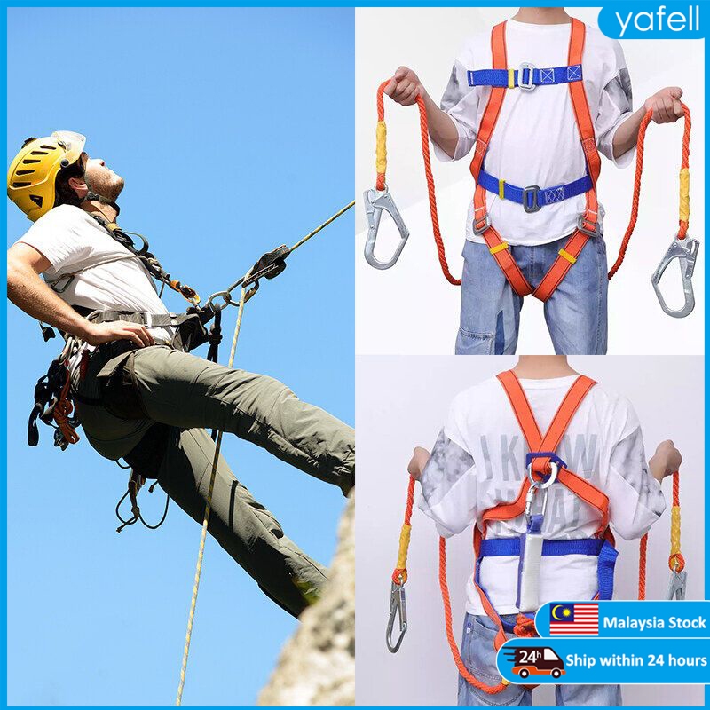 Full body safety harness Working at height safety harness double hook ...