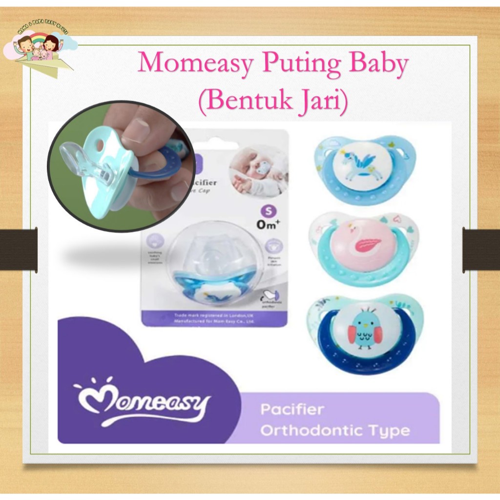 Momeasy New Born Puting Baby Bentuk Jari Soother Pacifier Puting Kosong ...