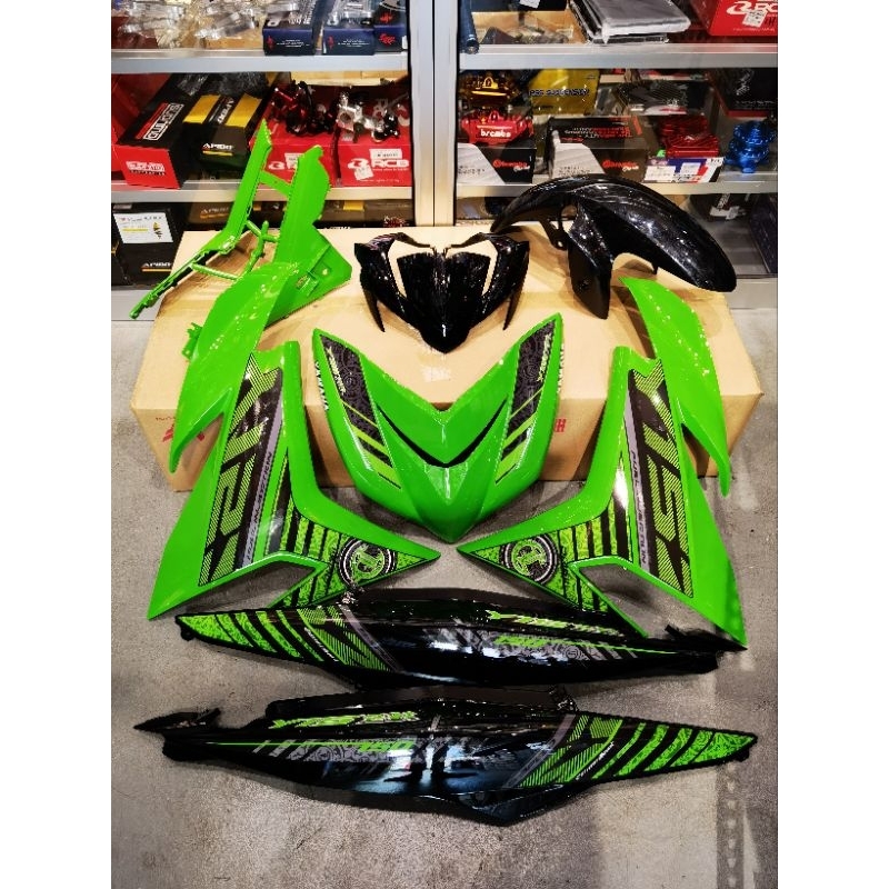 Y15 v1 v2 hijau purba X batik cover set tampal.siap sticker | Shopee ...
