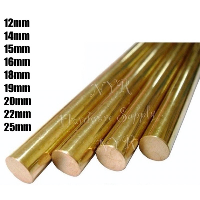 Brass Rod 12mm 14mm 15mm 16mm 18mm 19mm 20mm 22mm 25mm price per pc ...