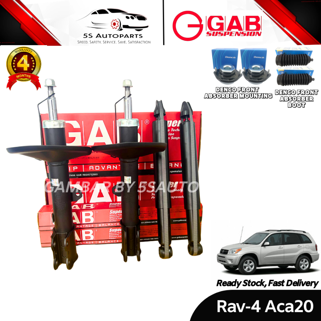 GAB Toyota Rav4 ACA20 Front (Depan) & Rear (Belakang) Gas Absorber 4 ...