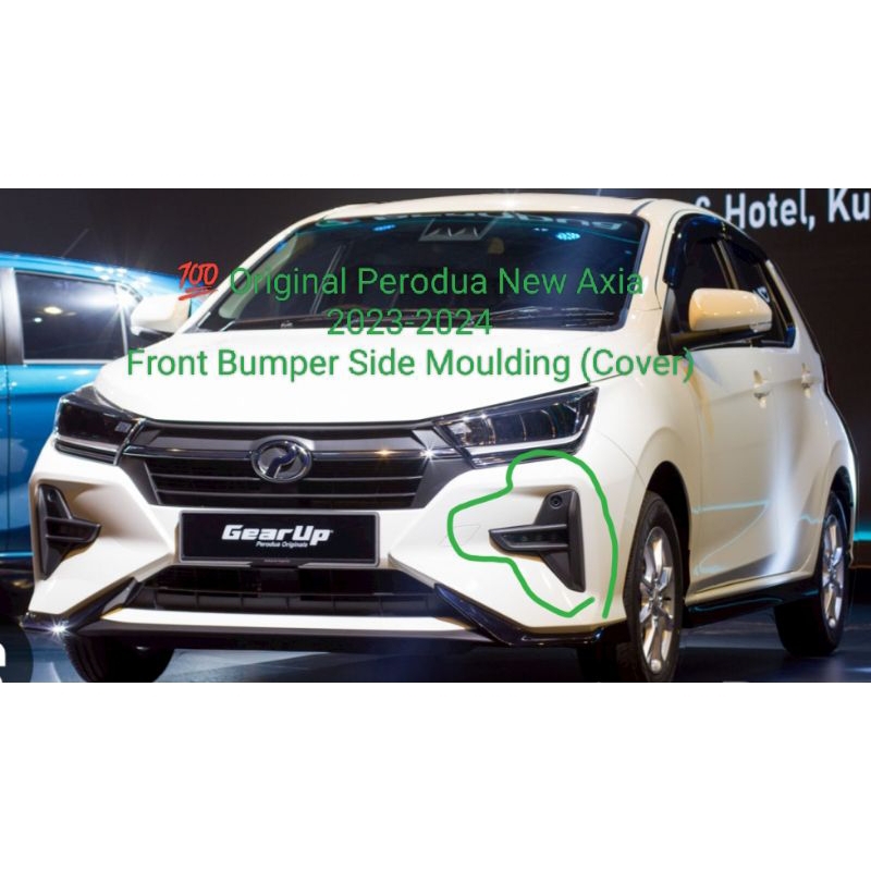 💯 Original Perodua New Axia 2023-2024 Front Bumper Side Moulding (Cover ...