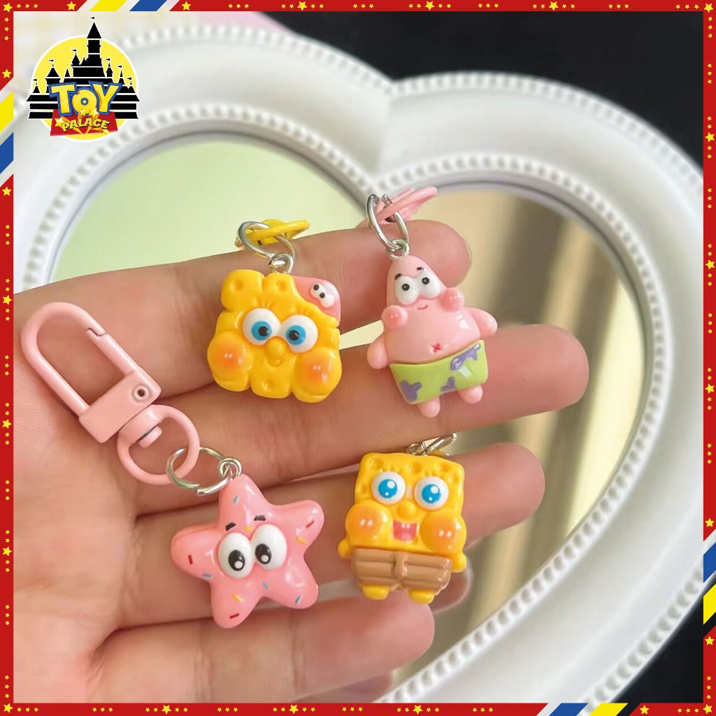 🇲🇾 Ready Stock💕Cartoon Sponge Baby Keychain Pendant DIY Cute Student ...