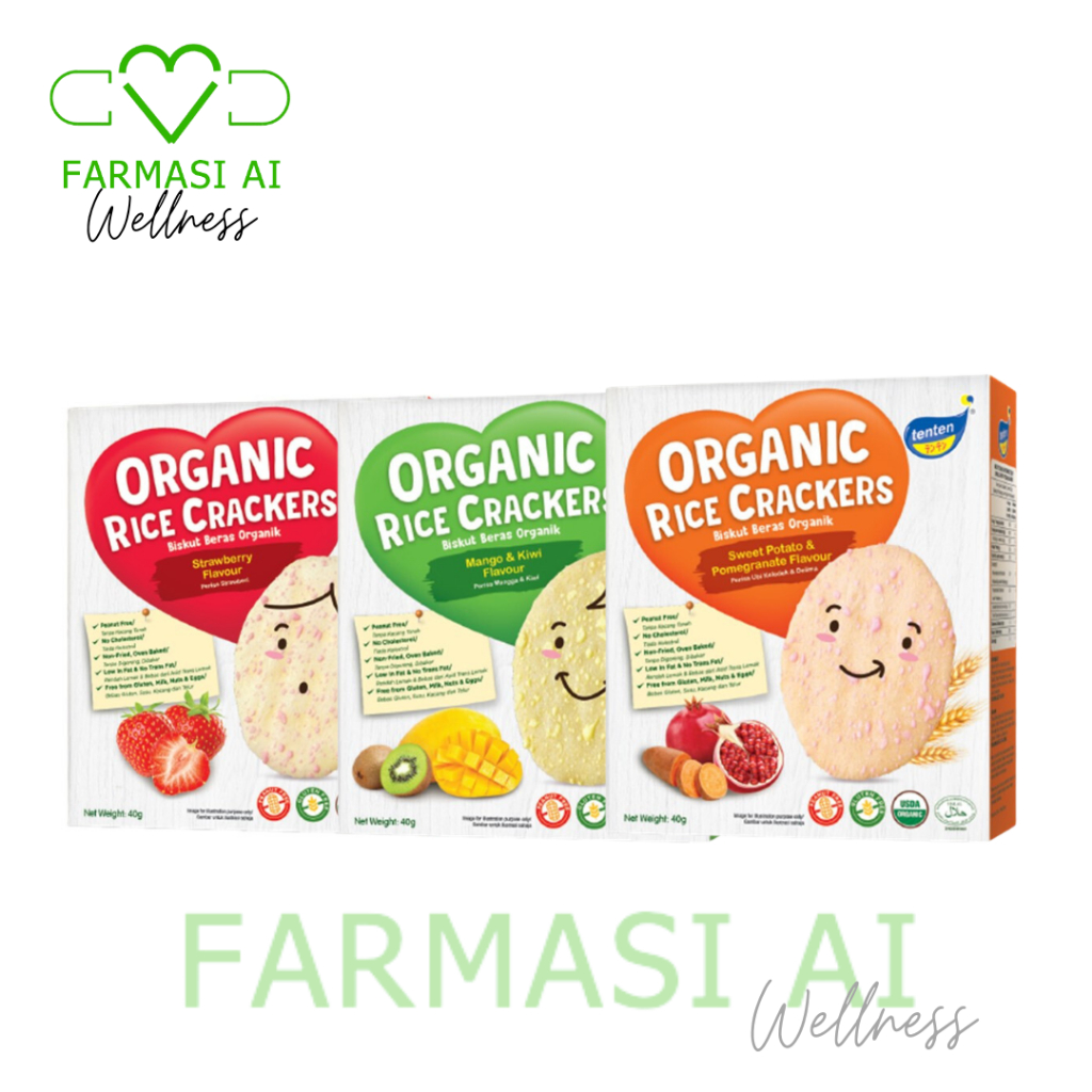 Tenten Organic Rice Cracker 40g (Expiry Date in Description) | Shopee ...