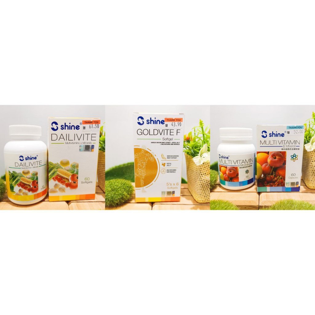 《Shine》1）Goldvite F Softgel(5's x 6 Softgel ) 2）Multivitamin ...
