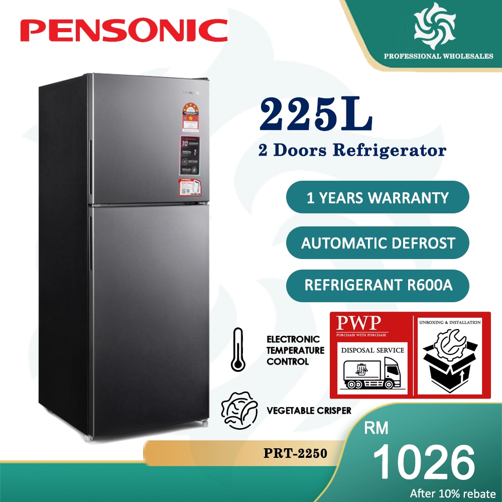 【5 Star Energy Saving】Pensonic Two 2 Doors Fridge Refrigerator 225L ...