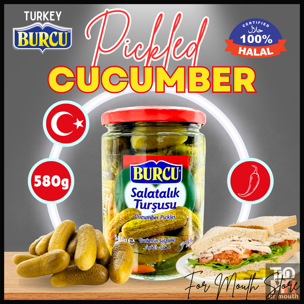 580gm Burcu Cucumber Pickle Pickles Gherkin Halal Pickled Cucumber ...