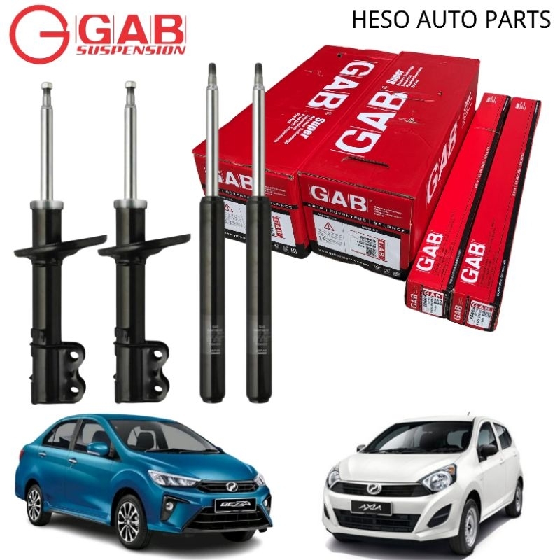GENUINE GAB PERODUA AXIA BEZZA FRONT DEPAN, REAR BELAKANG ABSORBER GAS ...