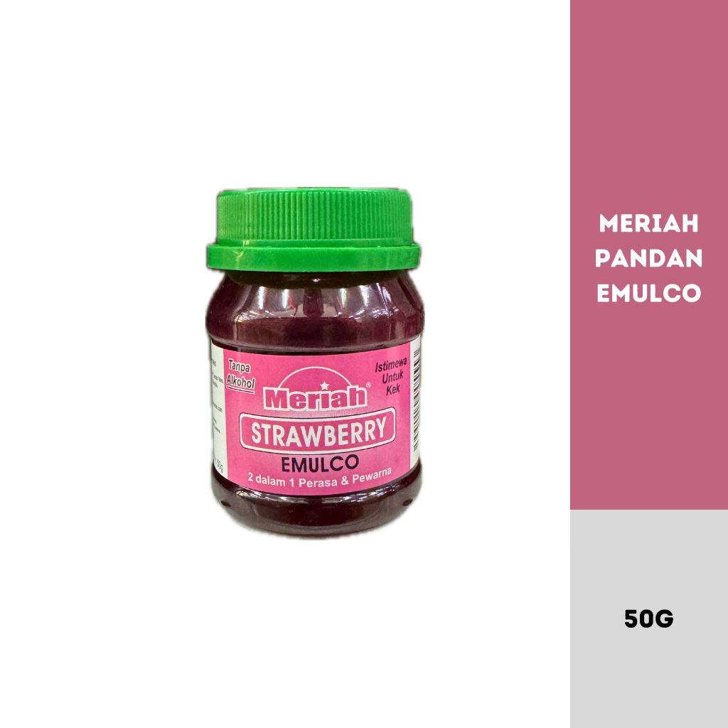 Meriah Strawberry Emulco Tanpa Alkohol 50g | Shopee Malaysia