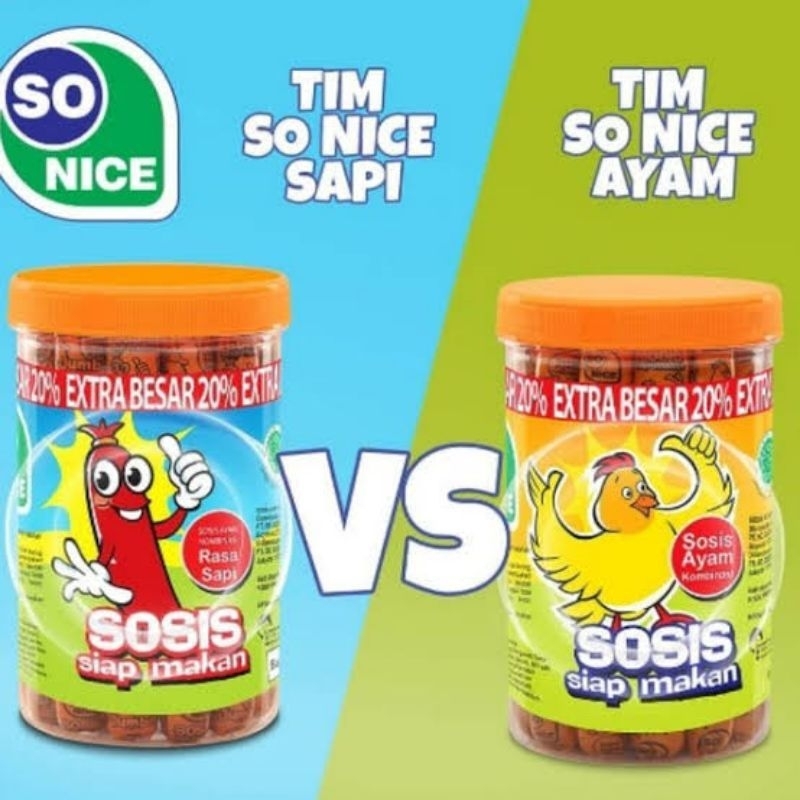 sosis so nice siap makan ayam dan sapi 25 pcs × 21g | Shopee Malaysia